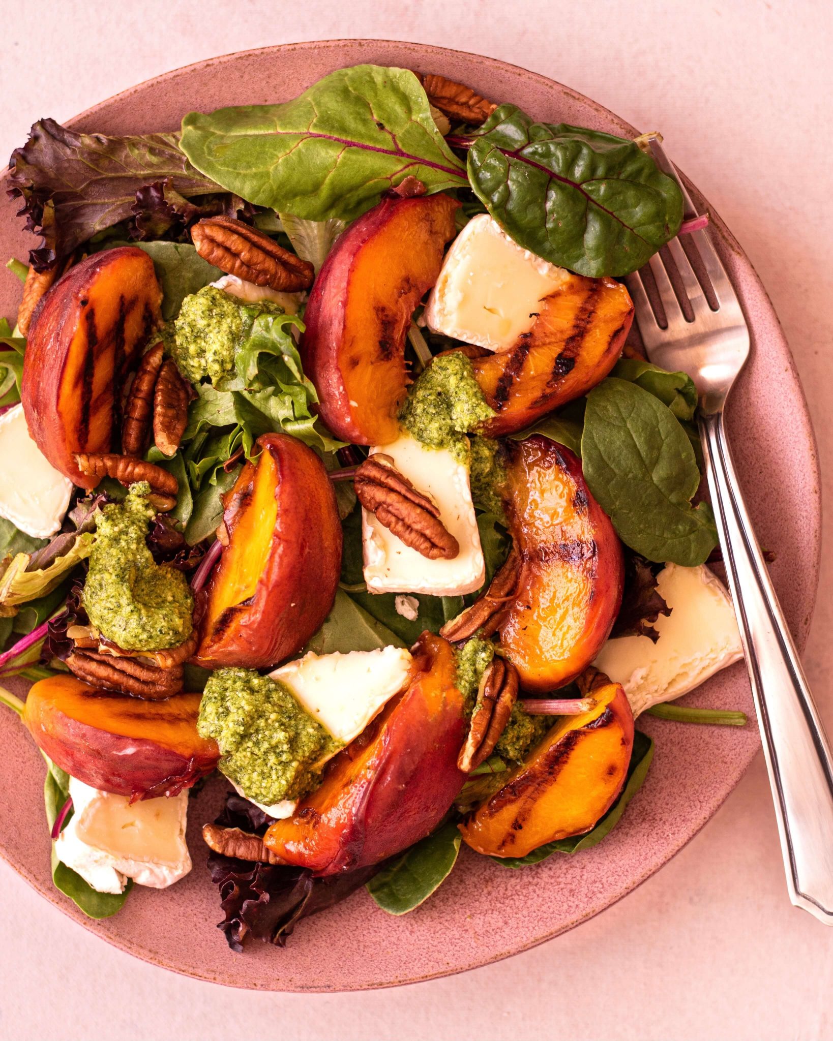 Ensalada Verde con Duraznos Grillados – Elina Saiach